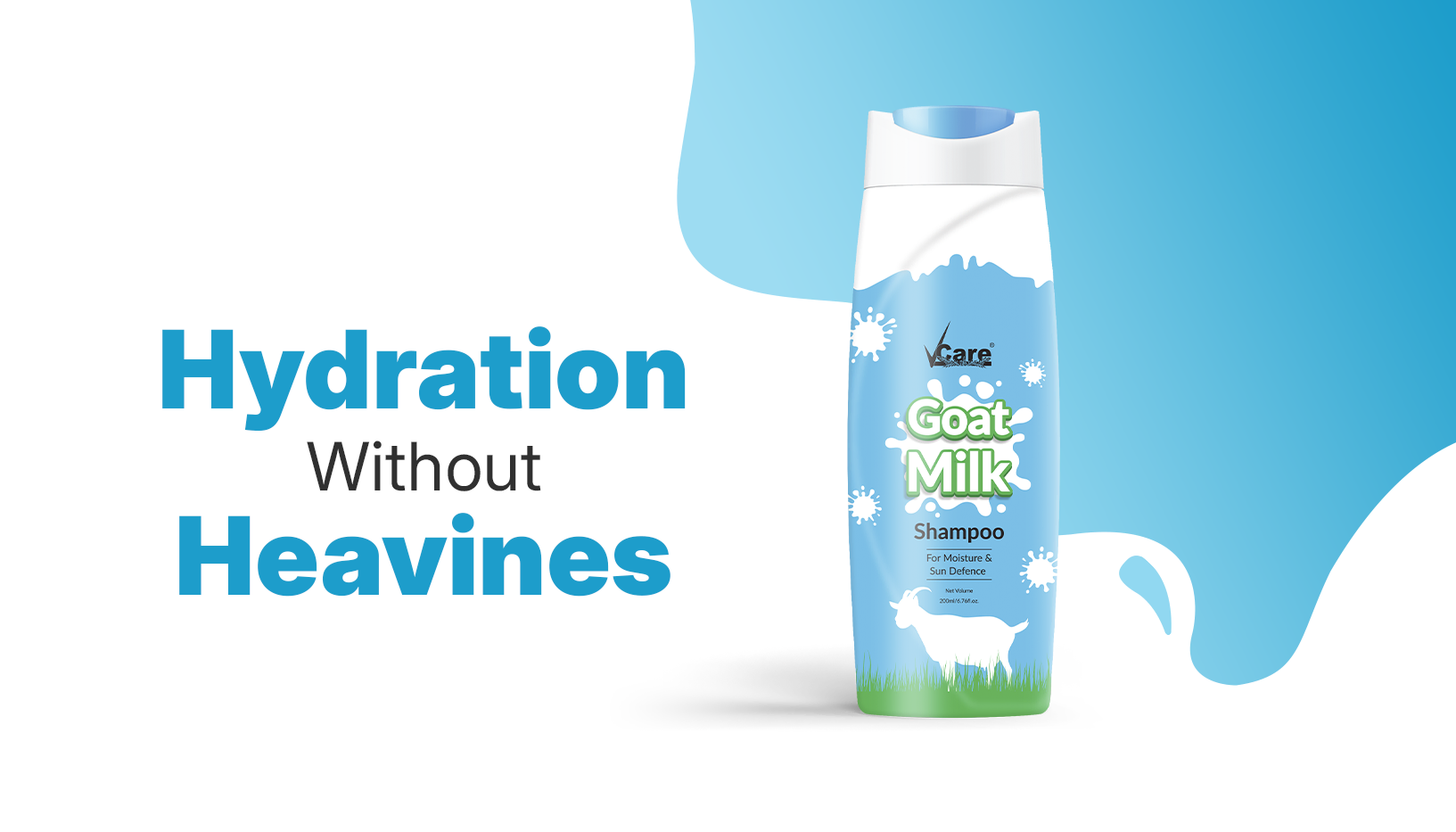 Goat Milk Shampoo for Dry Frizzy and Sun Damaged Hair