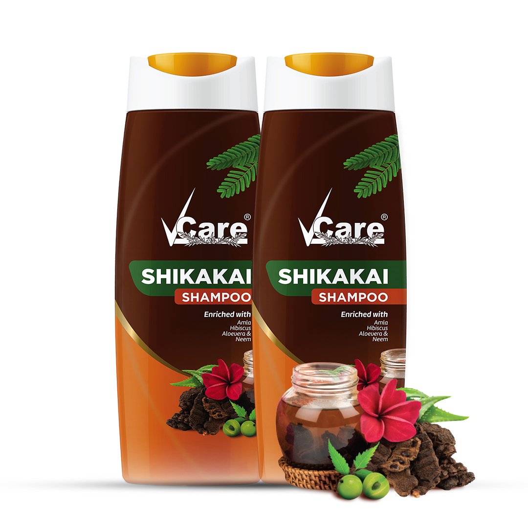 VCare Shikakai Shampoo Pack of 2 (200ml Each) – Hair Care
